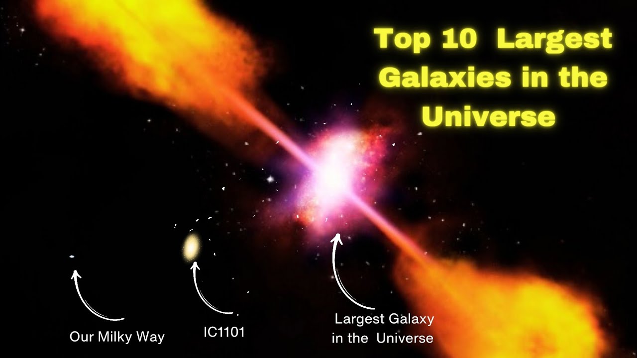Galaxy Size Comparison | Top 10 Largest Galaxies in the Universe ...