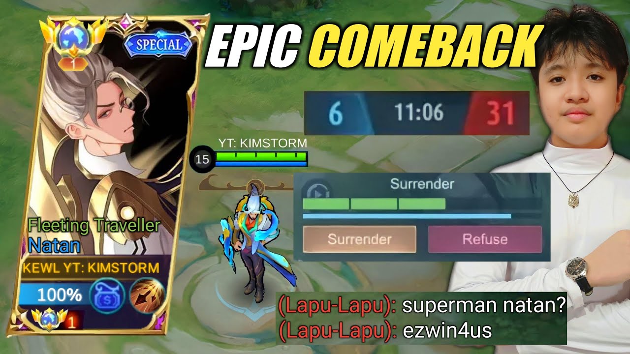 TOP 1 GLOBAL NATAN BEST BUILD TO EPIC COMEBACK (Solo rank) 🔥 - YouTube