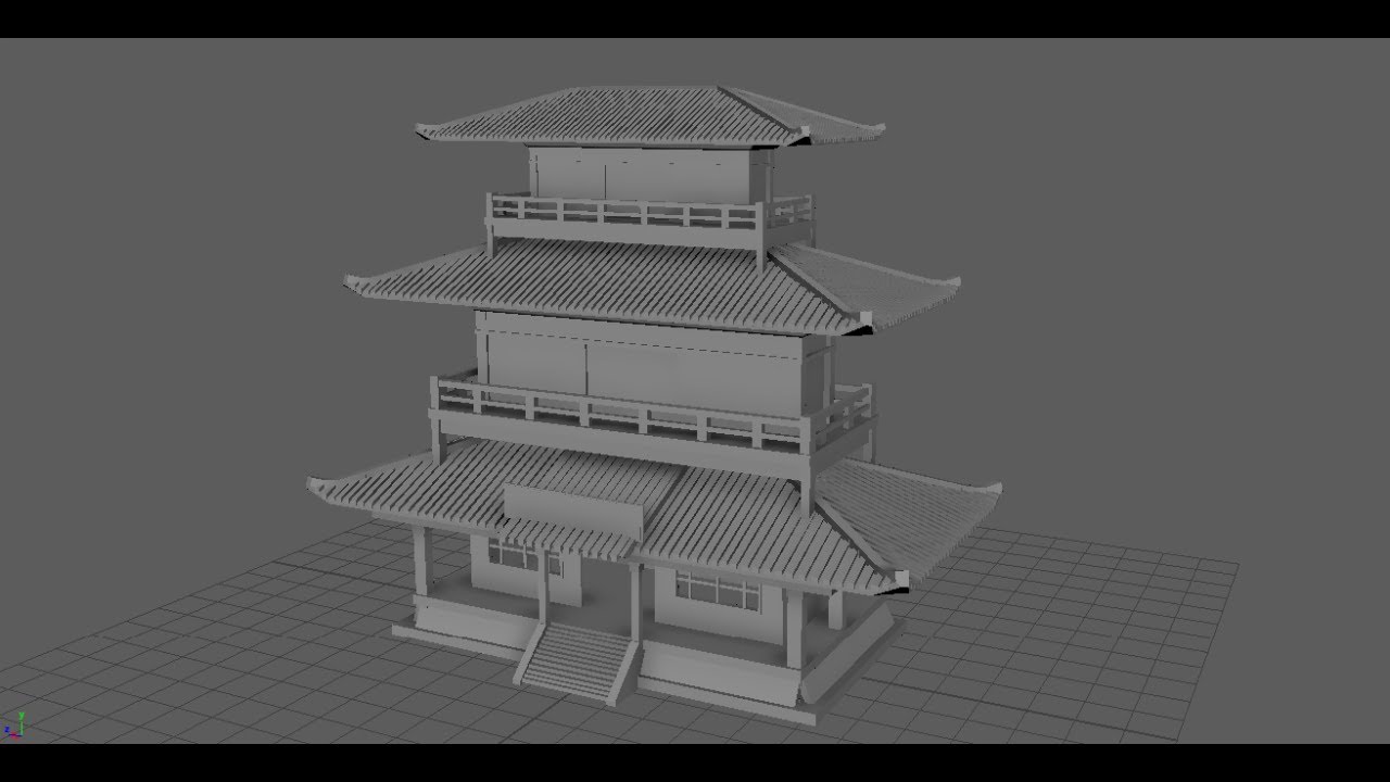 Temple time lapse build - Autodesk MAYA - YouTube