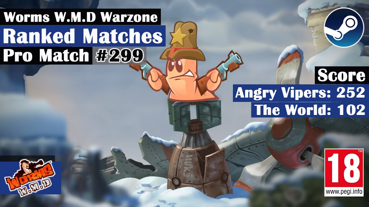 Ranked Match #299 - vs. HOMxxxx & Rebelious | Worms W.M.D Warzone - YouTube