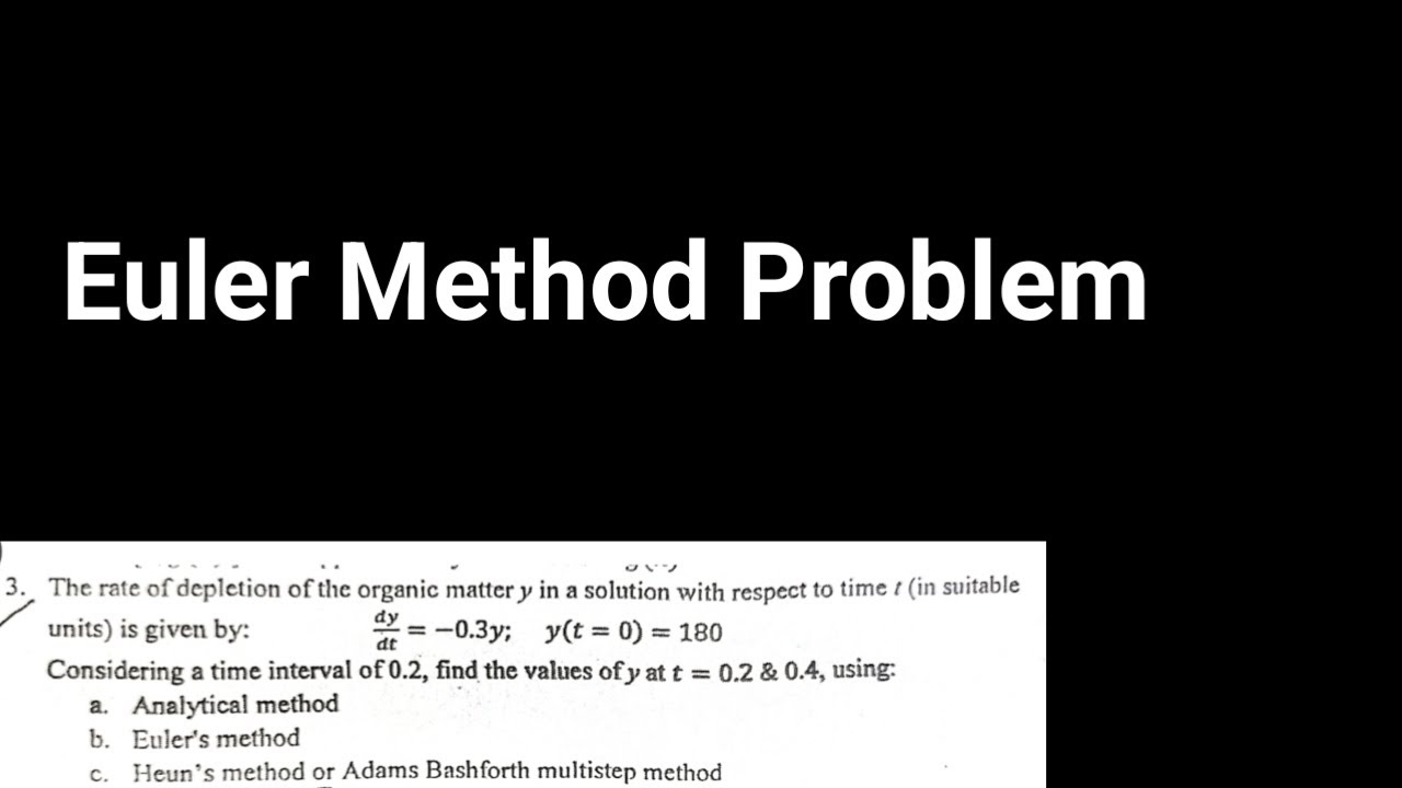 Euler Method Problem - YouTube