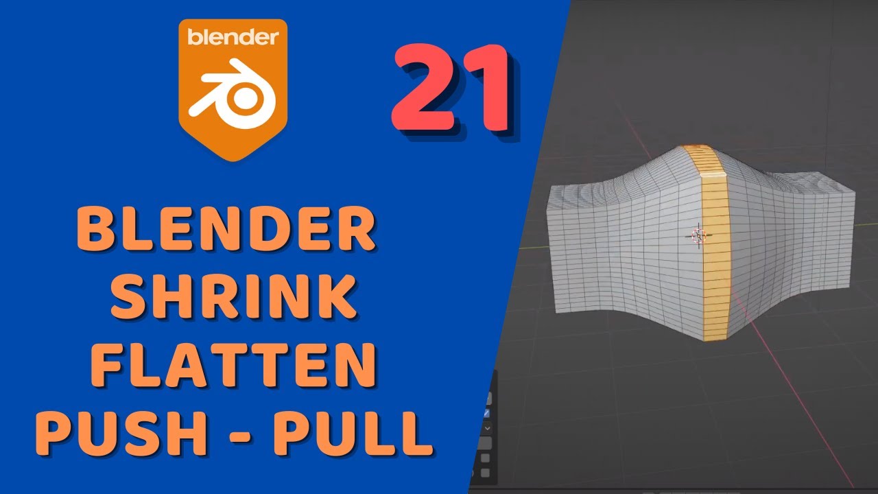 Blender - Modelleme Araçları Shrink&Fatten - Push&Pull - YouTube