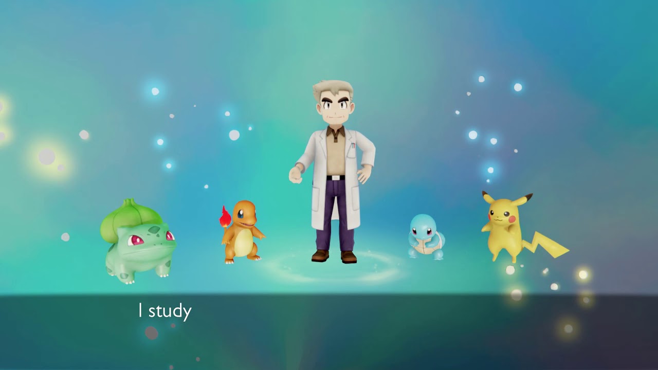 Pokémon Lets Go Unity - Intro Oak with new animations - YouTube