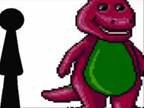 Stick Figure vs. Barney - YouTube
