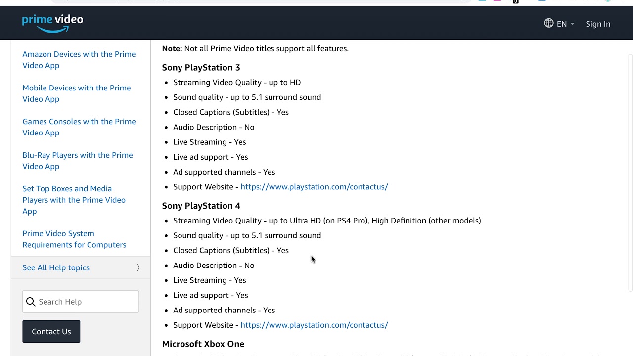 AMAZON PRIME VIDEO app what are supported GAME CONSOLES? - YouTube