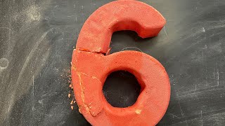 Red Number 6 | DUSTY Gym Chalk Reform | Sifting, Rolling & Powder Play | ASMR