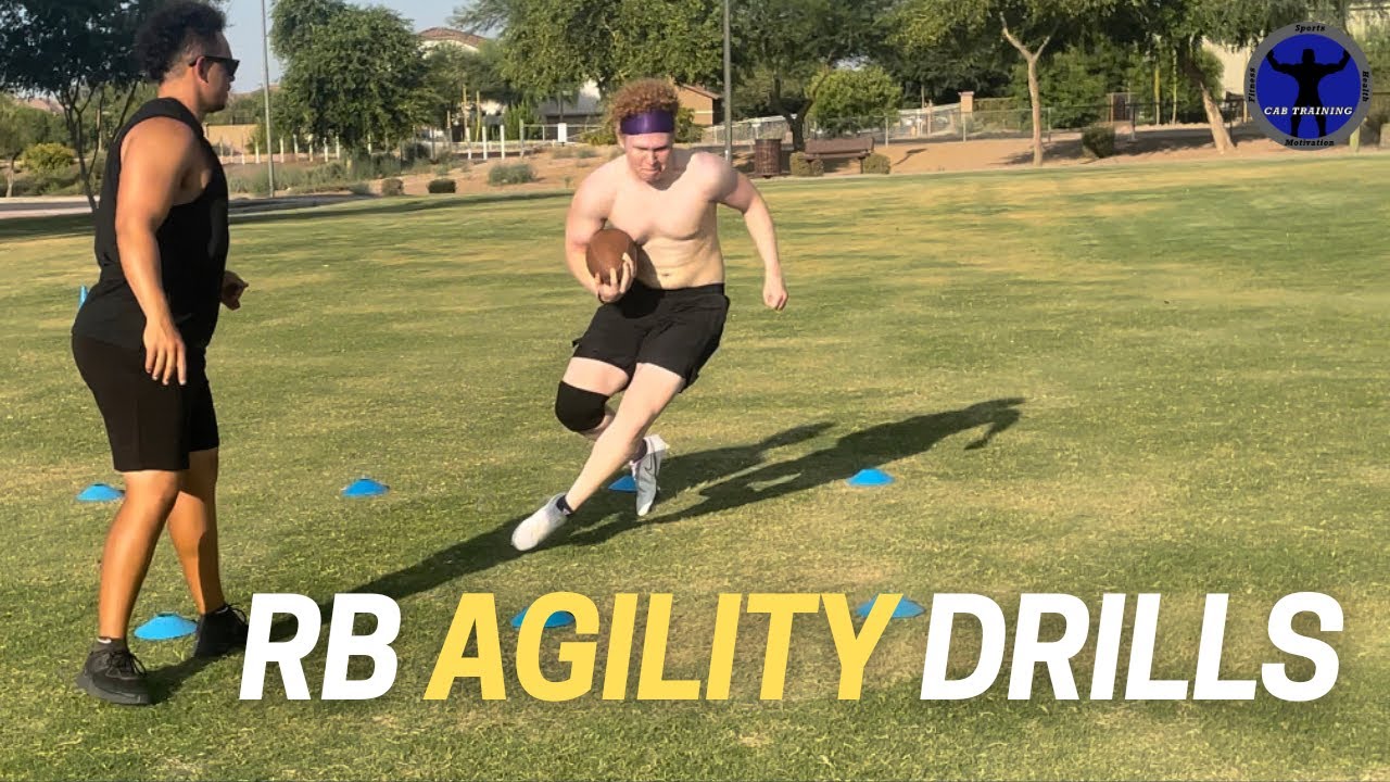 Running Back Agility Drills to make Sharp Cut - YouTube