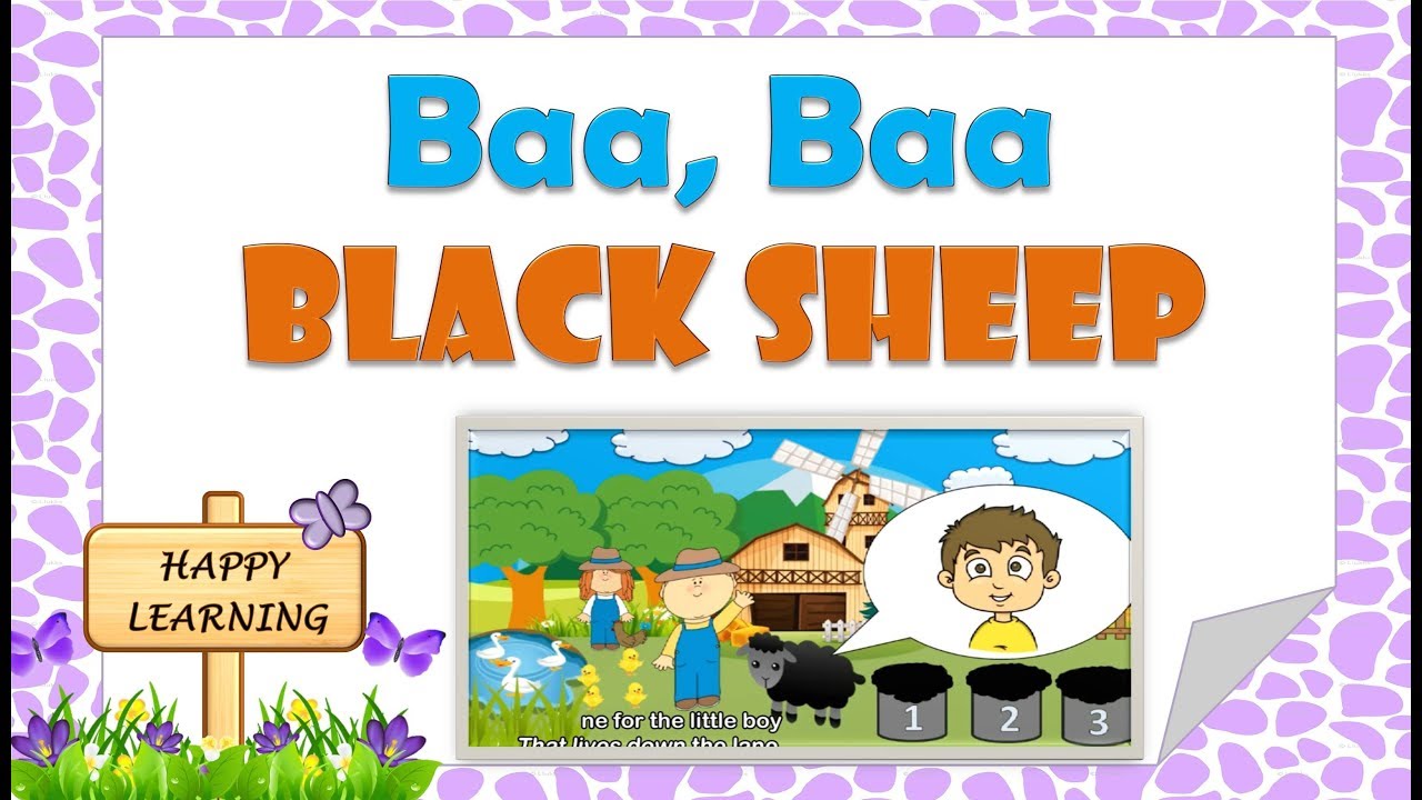 Baa Baa Black Sheep with lyrics - Nursery Rhymes & kids song - YouTube