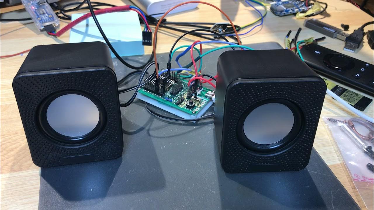 ESP8266・Df player mini・ダイソースピーカーで音楽再生(ダイソーアンプ) - YouTube