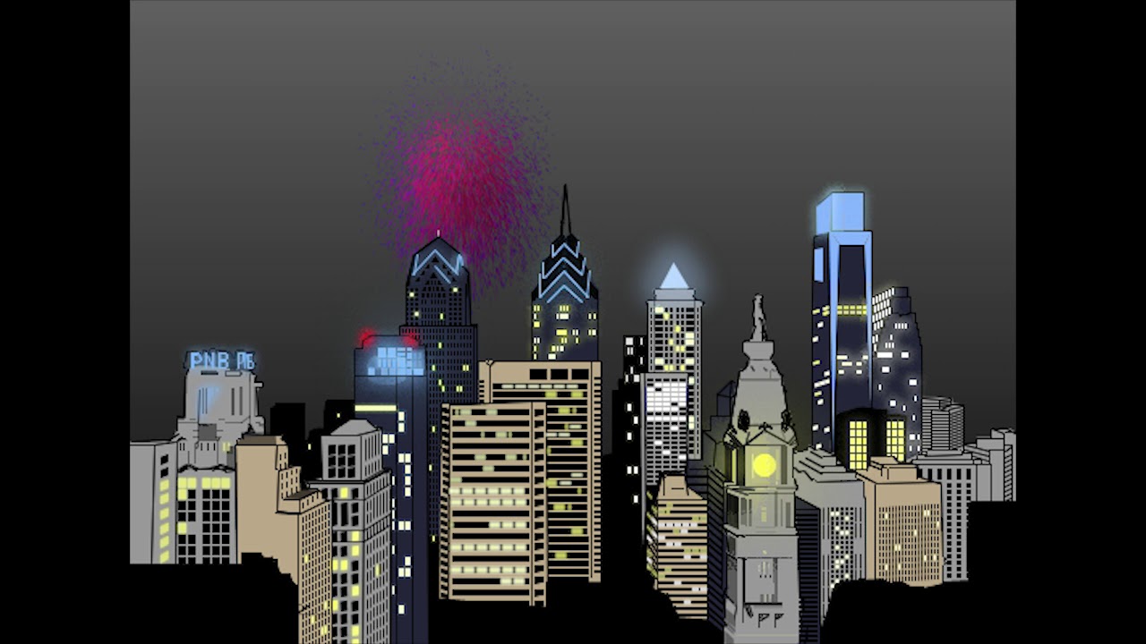 Philadelphia Fireworks Animation