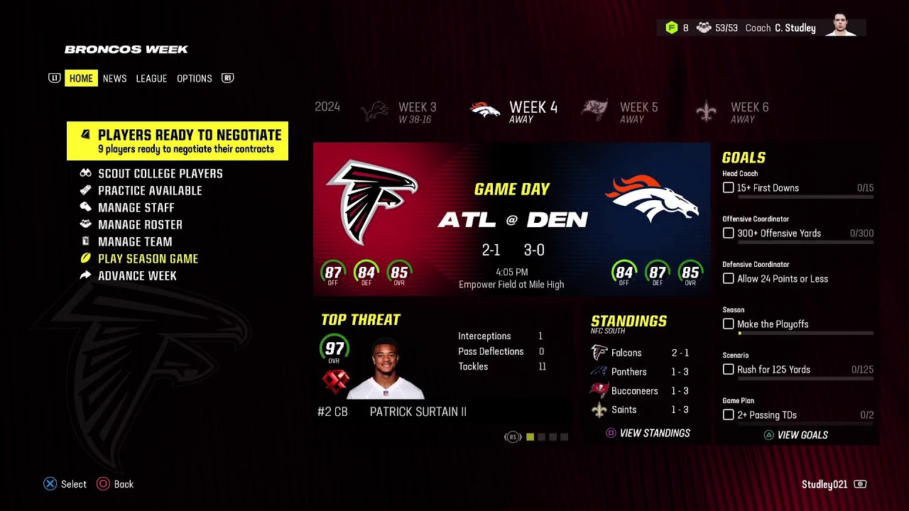 Falcons vs Broncos WFL S7 - YouTube