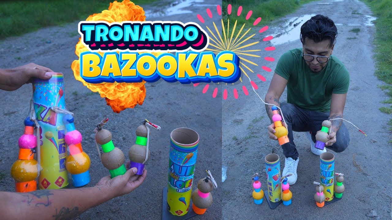 TRONANDO crisantemos DOBLES y TRIPLES pirotecnia WAMM LOCAL 155 - YouTube