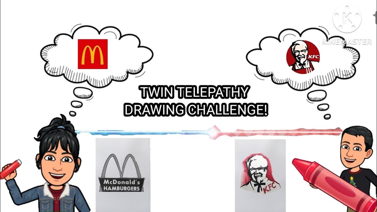 Twin telepathy drawing challenge! #krizo #niki #drawing # ...