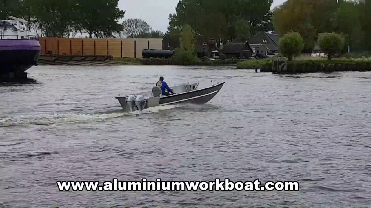 HasCraft700 Landing Craft Twin Engine 20HP - YouTube