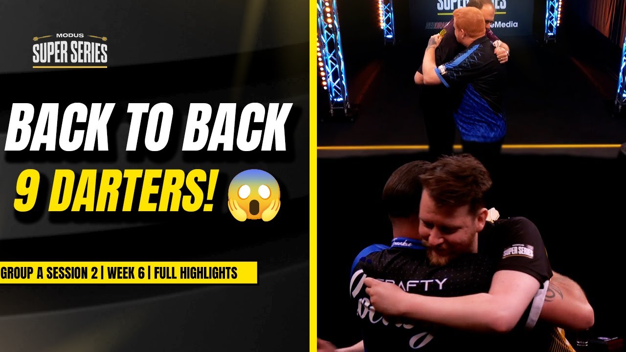 TWO 9 DART LEGS IN ONE DAY!!! 🔥 | Group A Highlights | Week 6 Series 8 ...