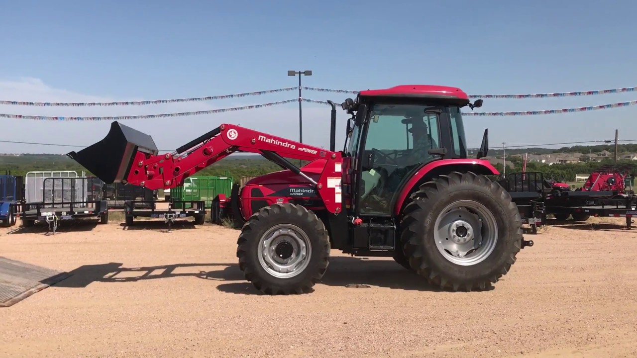 Loading a Mahindra mPower 85P Cab Tractor - YouTube