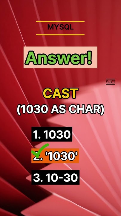 Let's learn about SQL cast function #mysql #quiz #sql #databasemanagement - YouTube