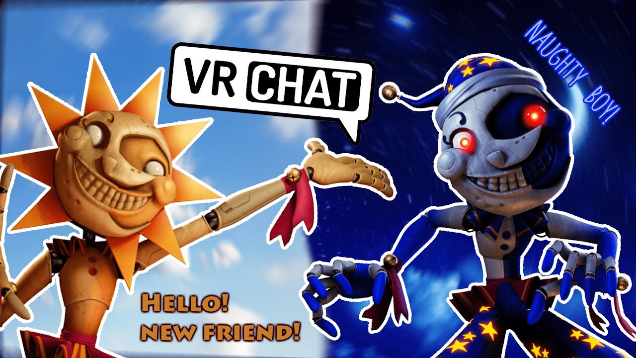 Sun and Moon attend VR Chat users at the daycare in VR Chat! - YouTube