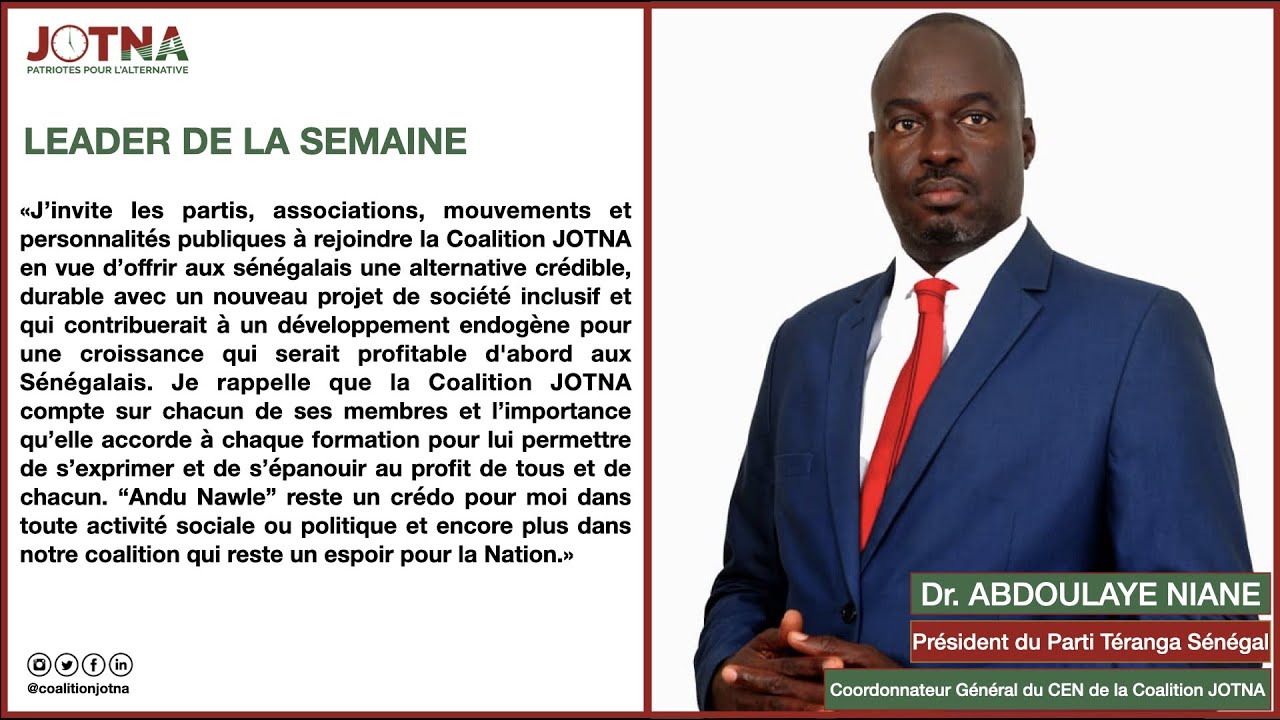 🛑#CNMLIVE: DECLARATION IMPORTANTE DE LA COALITION JOTNA - YouTube