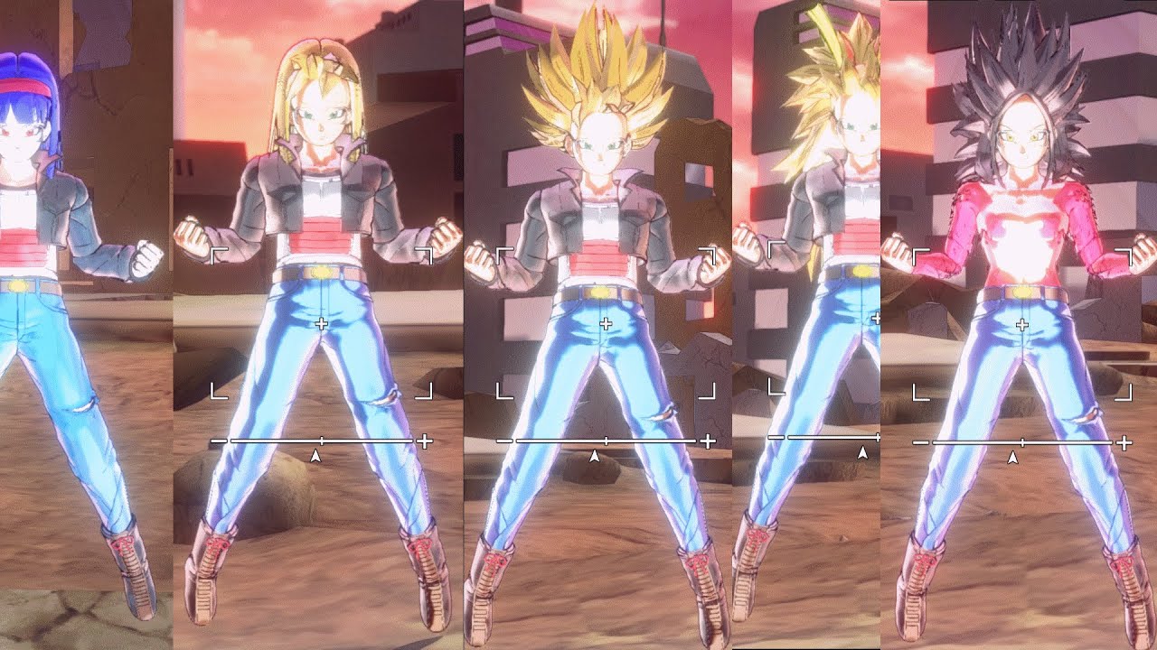 Xenoverse 2 Saiyan Transformations: SSJ1 to SSJ4 - YouTube