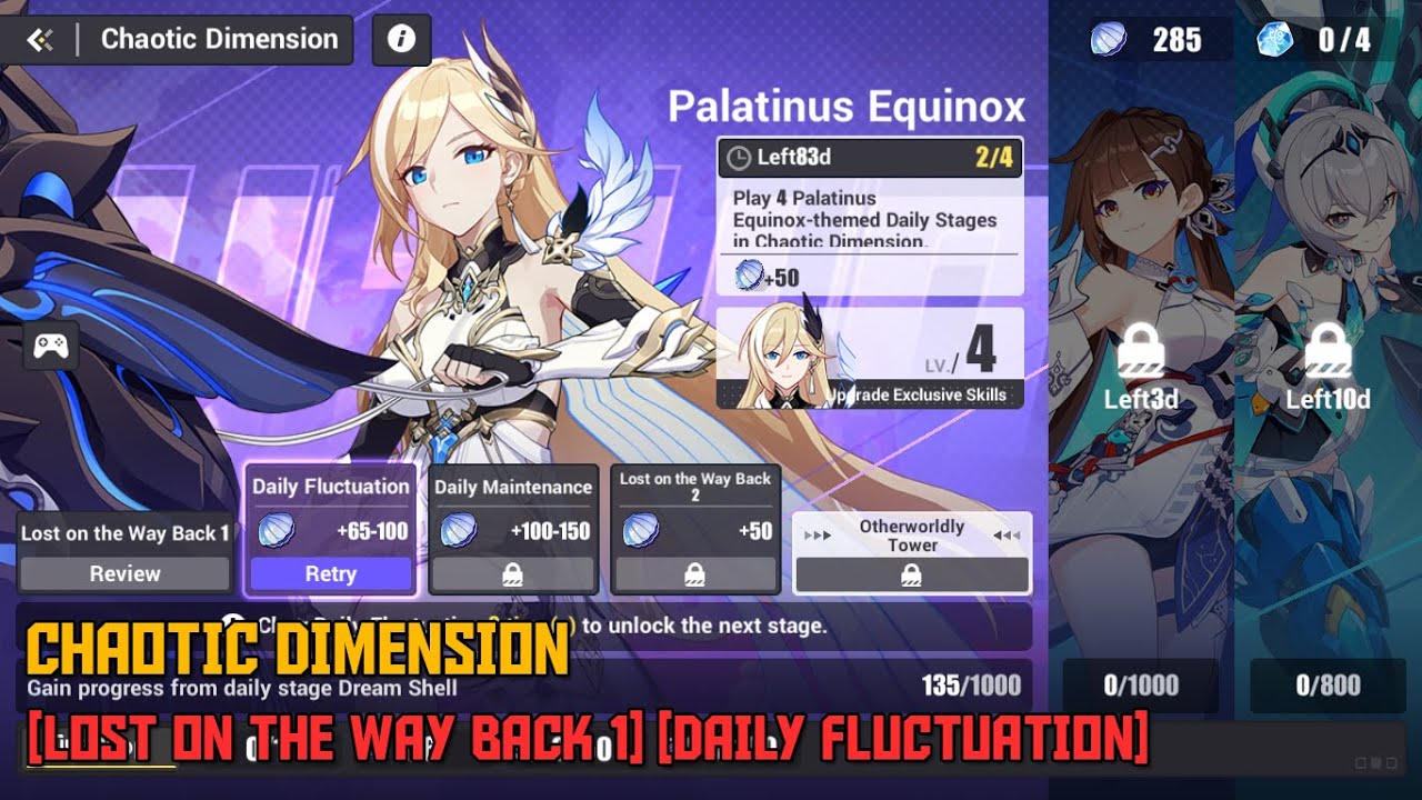 Honkai Impact 3rd - Chaotic Dimension [Lost on the Way Back 1] [Daily Fluctuation] Palatinus ...