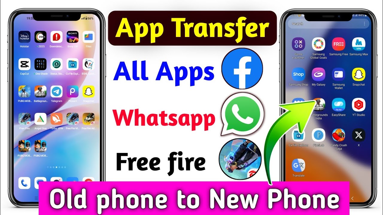 ek phone se dusre phone me app kaise bheje | free fire dusre phone me ...