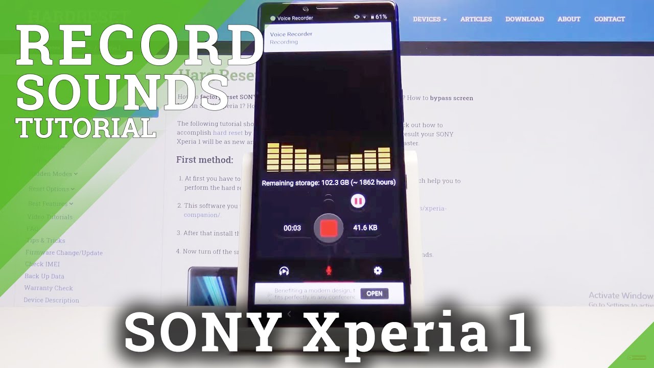How to Record Sounds in SONY Xperia 1 – Enable Sounds Recorder - YouTube