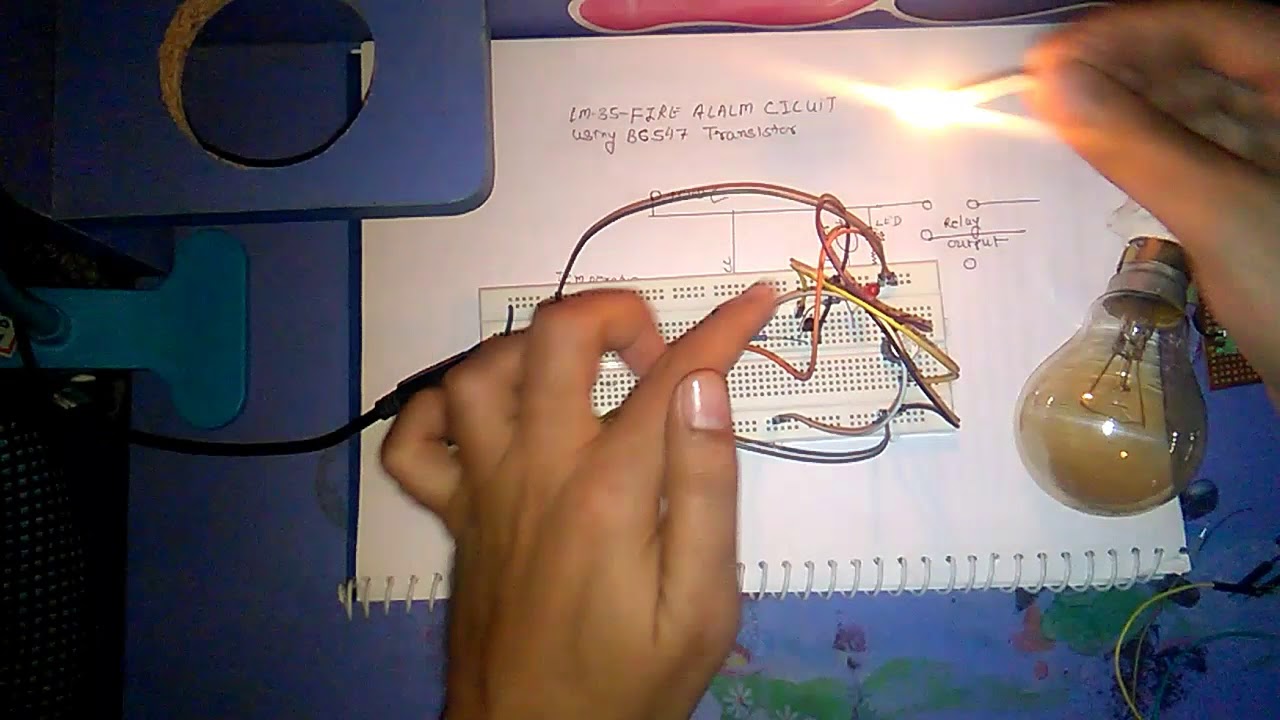 🔥 Alarm circuit using transistor BC547& Relay - YouTube
