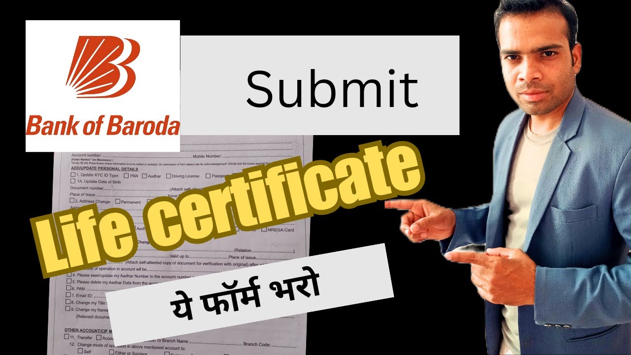 Submit life certificate for ppo number bank of baroda | fill this form ...