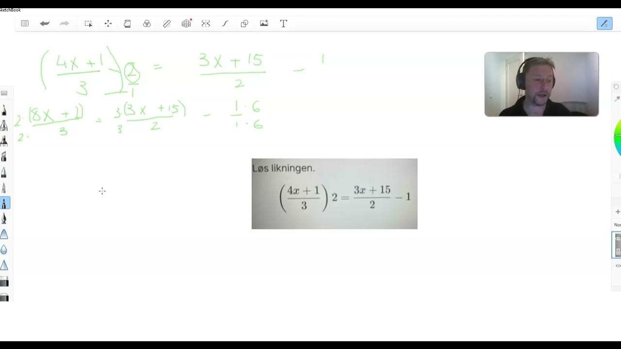 Likning med brøk - YouTube