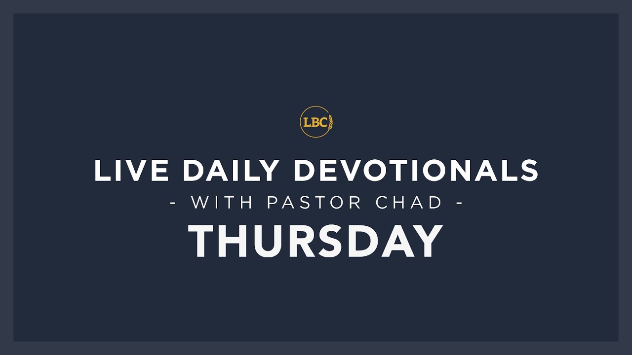 Holy Week Devotional - Thursday - YouTube