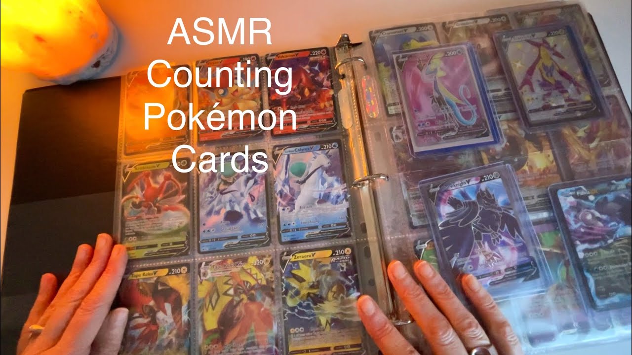 ASMR Whisper Counting Pokemon Cards in a Plastic Binder - Relaxing ...