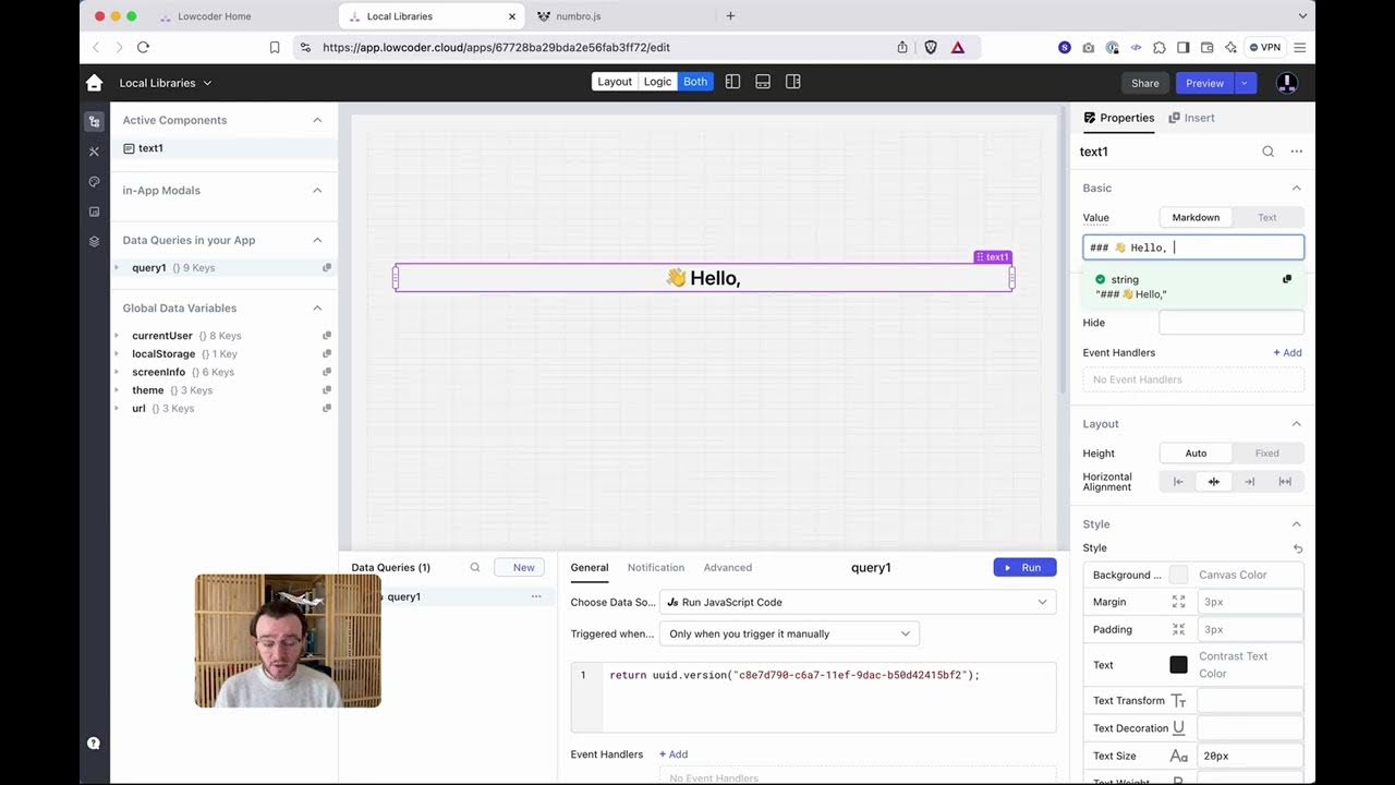 Lowcoder Tutorial - UUID Generator Function in Lowcoder - YouTube