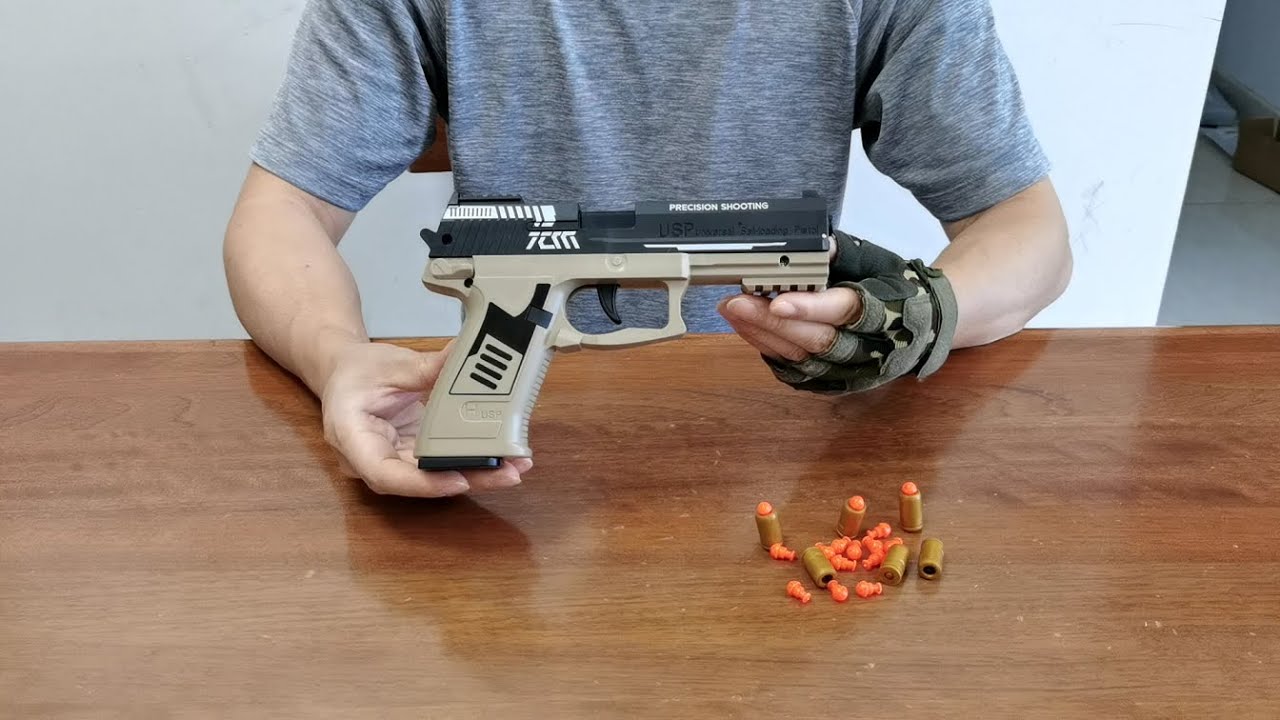USP Auto Shell Ejecting Blowback Toy Gun Unboxing 2023 - YouTube
