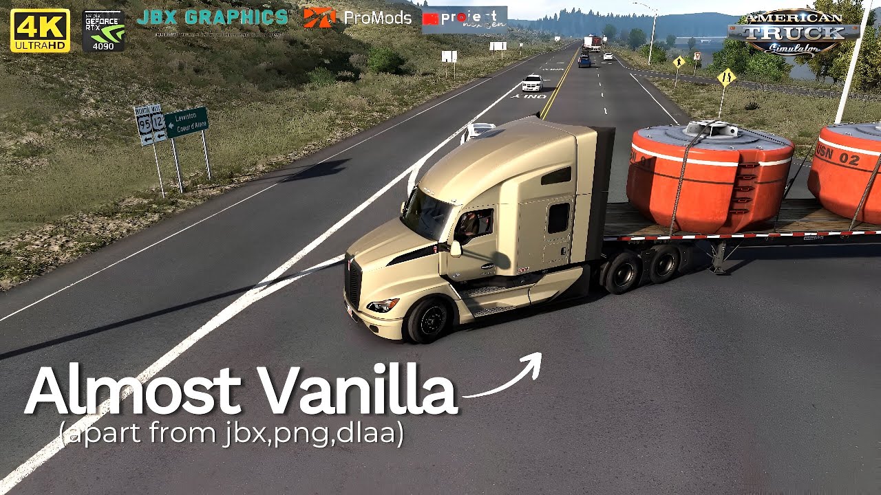 ATS 1.50 "Almost Vanilla" JBX3 / PNG / TAA CLARITY RTX 4090 4K Max ...