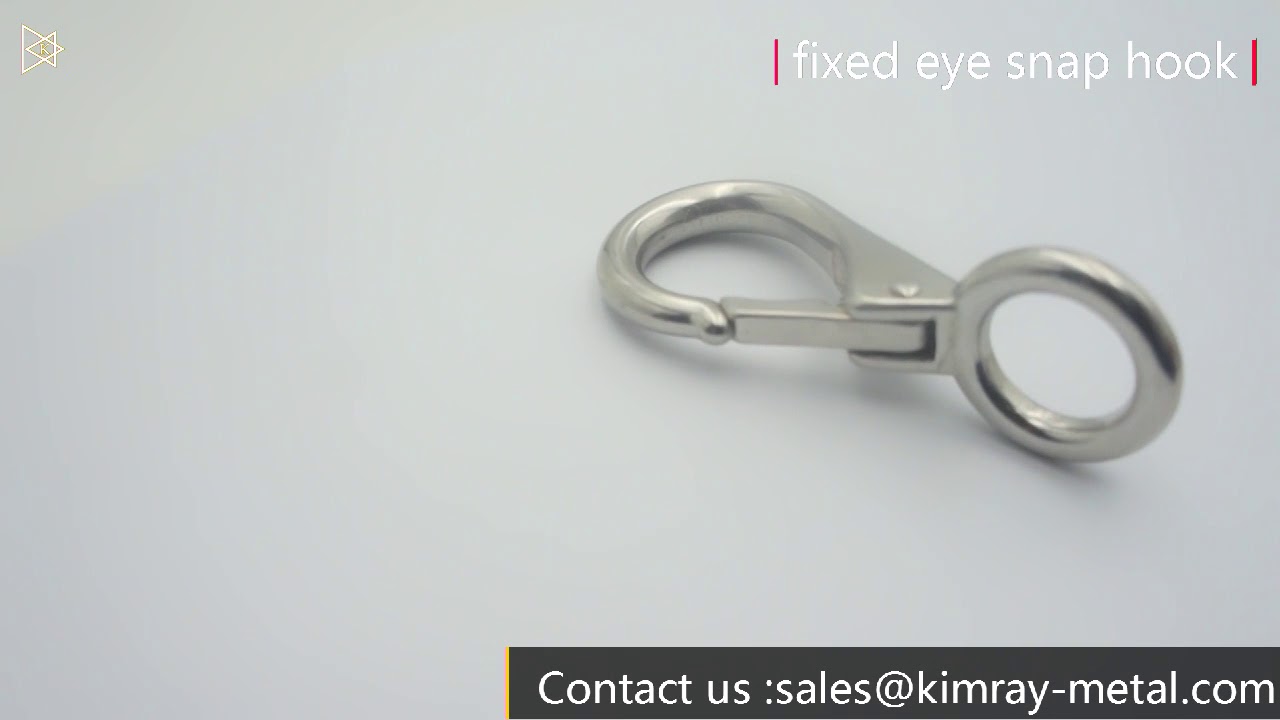 stainless steel fixed eye snap hook - YouTube