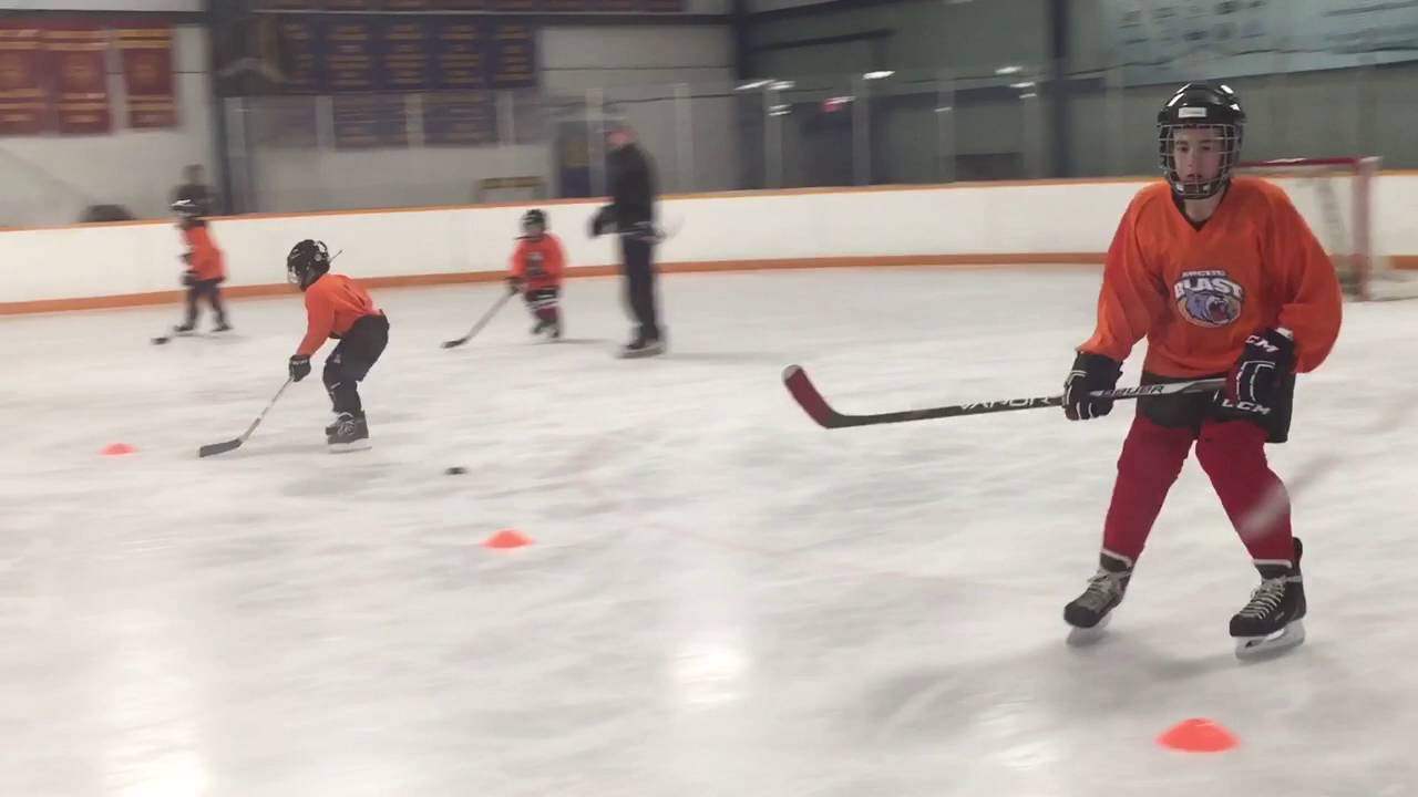 Wesley ice hockey practice 2015 - YouTube