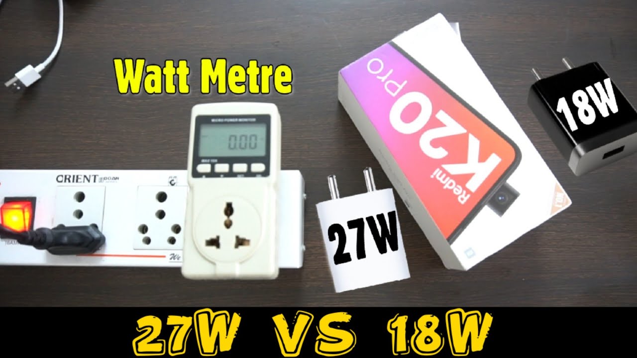 Redmi K20 Pro : 27 Watt Charger Vs 18 Watt Charger - YouTube