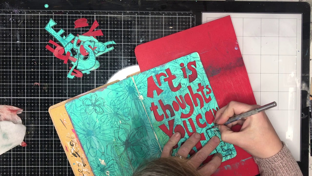 Quick Art Journal Page: Papercut quote - YouTube
