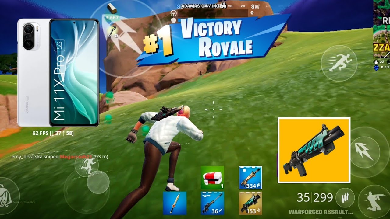 FORTNITE MOBILE GAMEPLAY CHAPTER 5 MI 11X PRO | ADAMAS | FORTNITE ...
