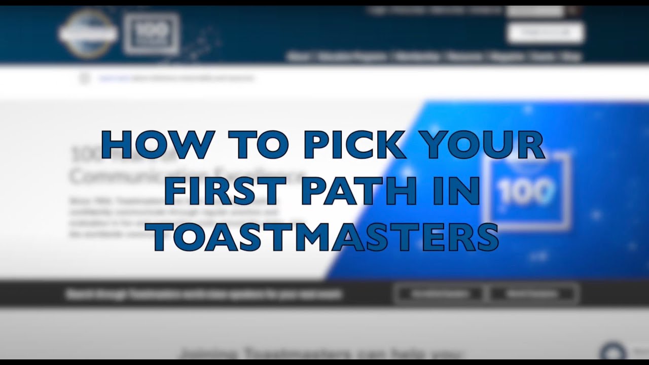 🎤 How to Pick Your First Toastmasters Path - 2025 - YouTube