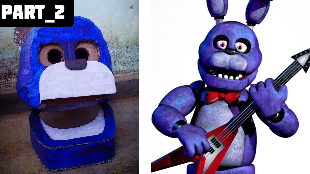 How To Make Bonnie Mask With Cardboard [ FNAF COSPLAY ] PART_2 - YouTube