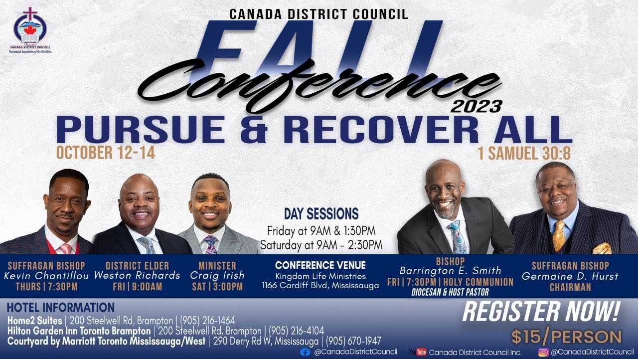 Canada District Council | Saturday, October 14, 2023 (Minister Craig ...
