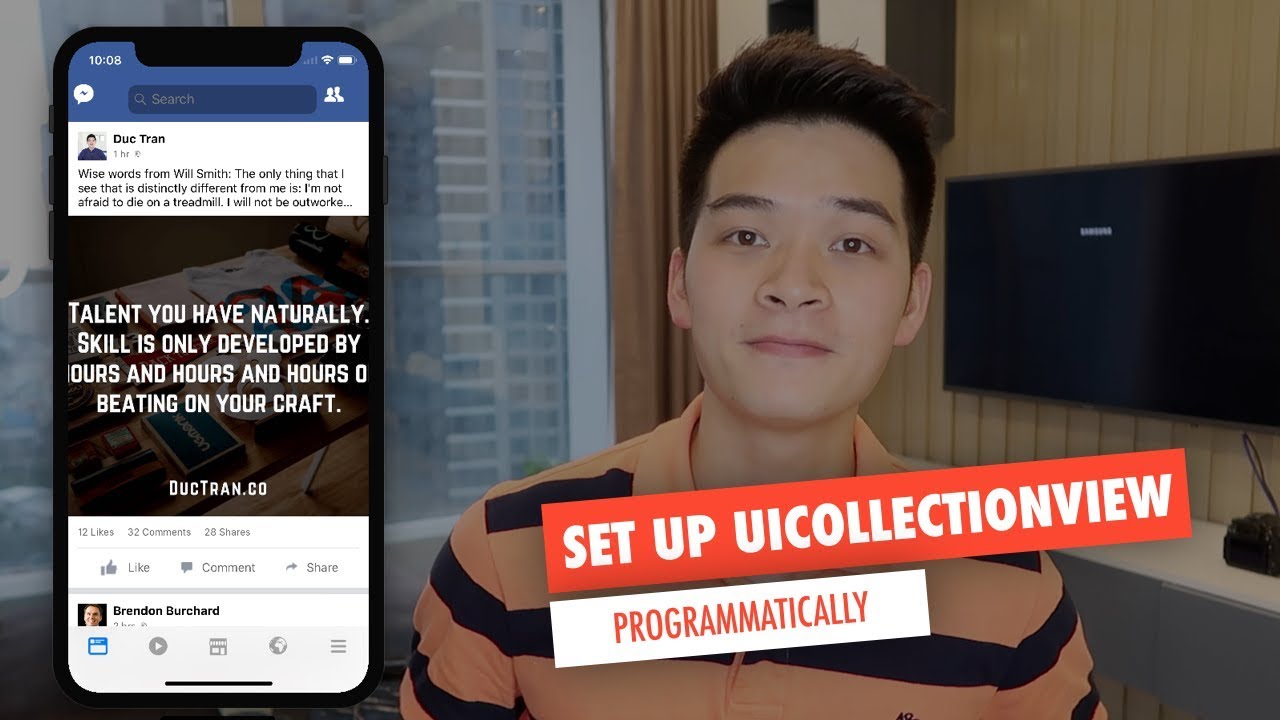 Facebook Newsfeed Pt 1 Set Up Uicollectionview Programmatically Youtube