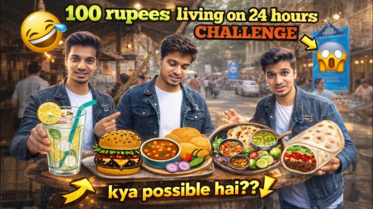 Living on 100 rupees for 24 hours Challenge | Kolkata Food Challenge # ...