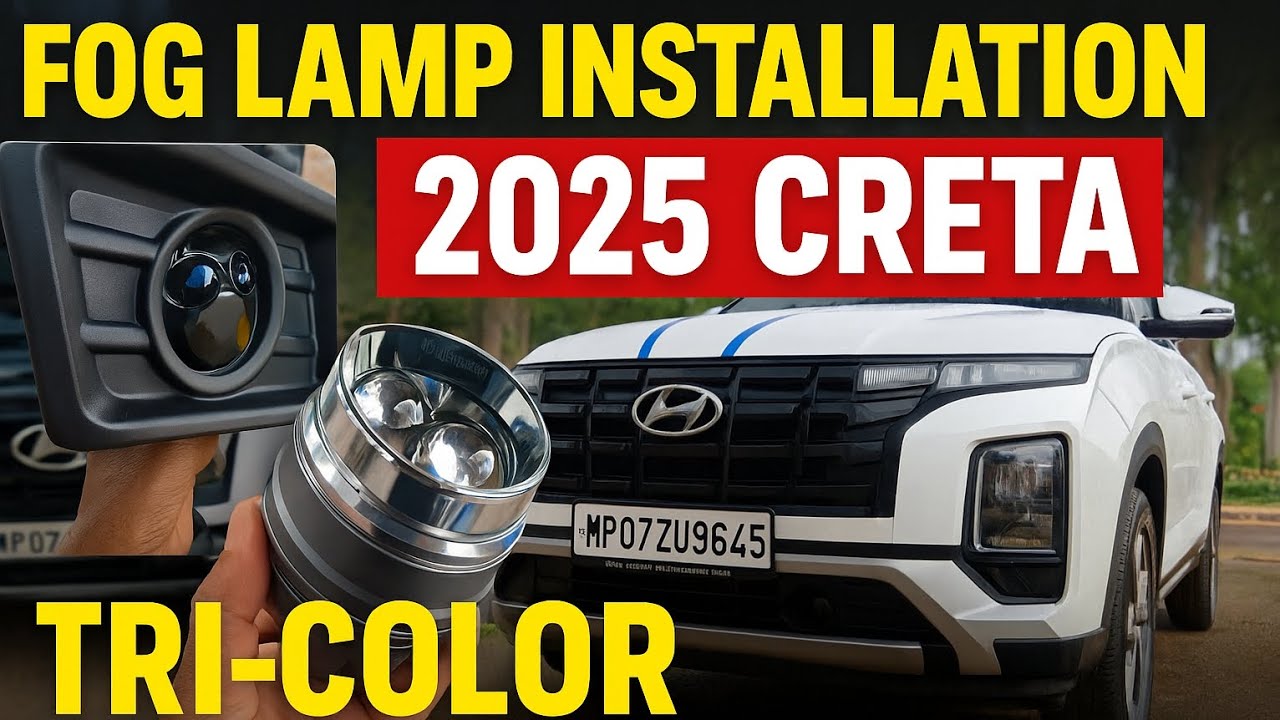 Creta 2025 Laser Fog Lamps Tricolor Installation 🔥 | Hindcart Projector ...