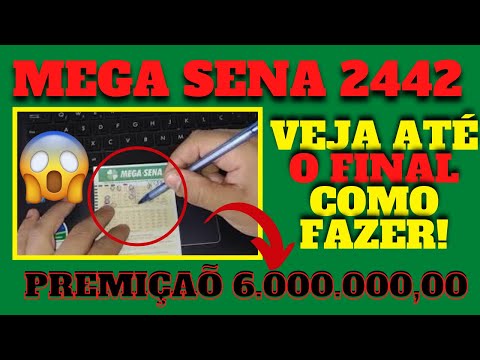 Mega Sena 2442 -  Mega Sena Concurso 2442 - Método Avançado Power Loto Copia e Cola  6.000.000,00