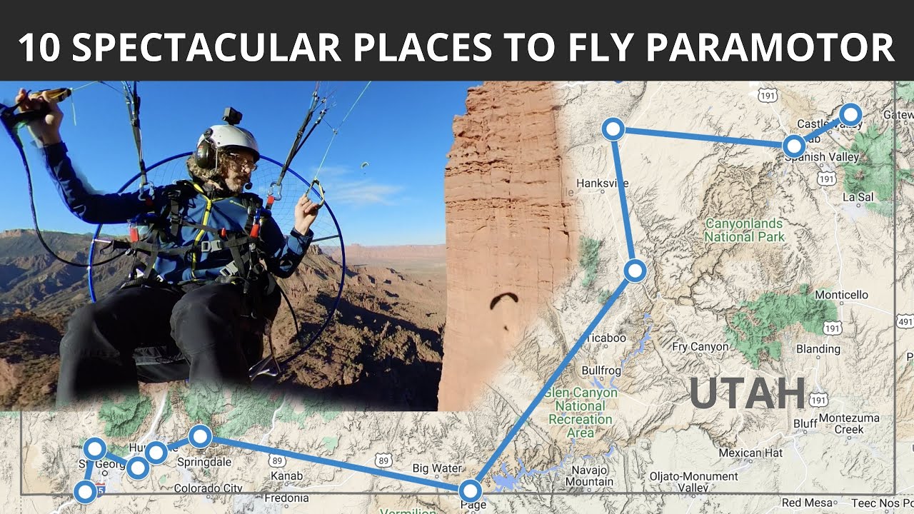 10 Spectacular Places to Fly in Utah | Paramotor - YouTube