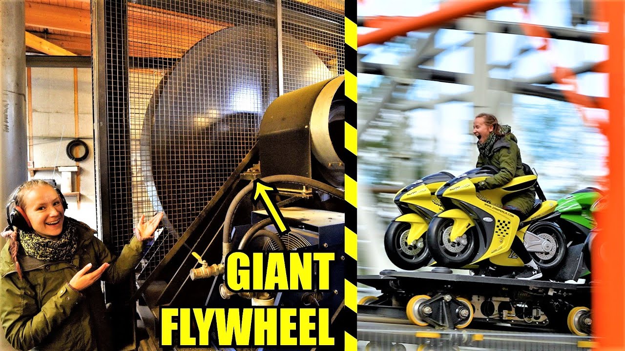 Flywheel Powered Roller Coaster - YouTube