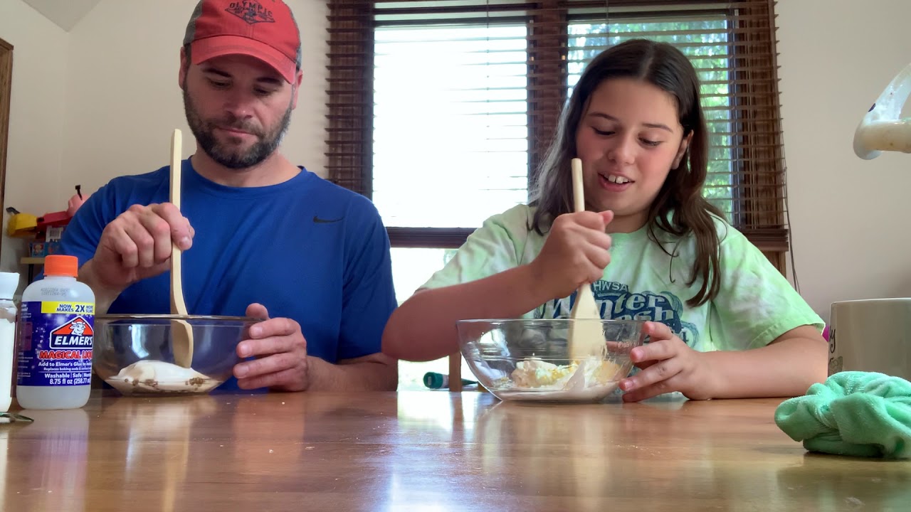 MAKING SLIME WITH MY DAD!!! - YouTube